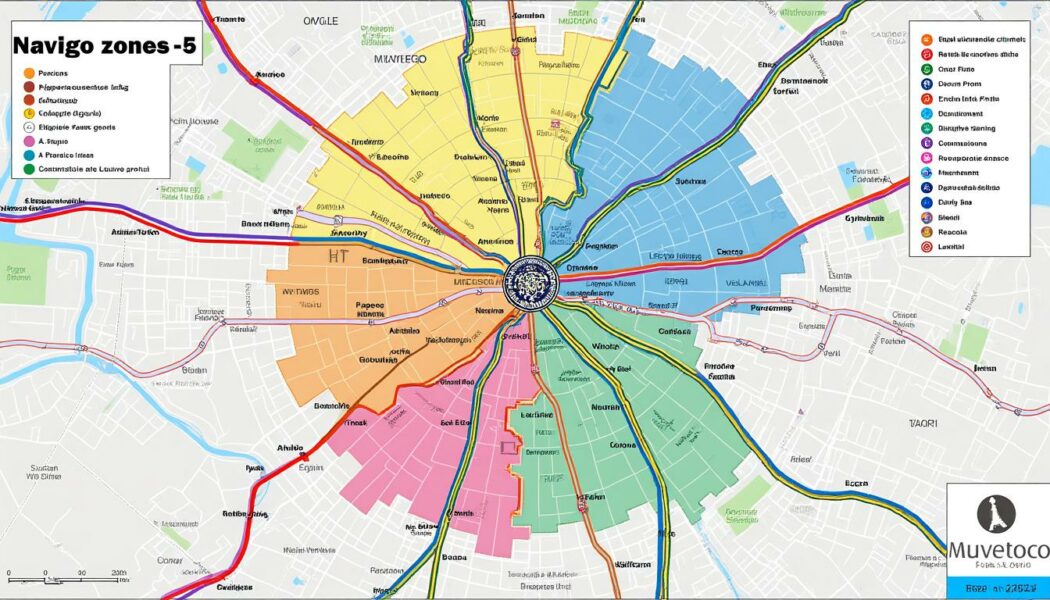 Zone Navigo découverte : le plan zones 1 à 5 Navigo